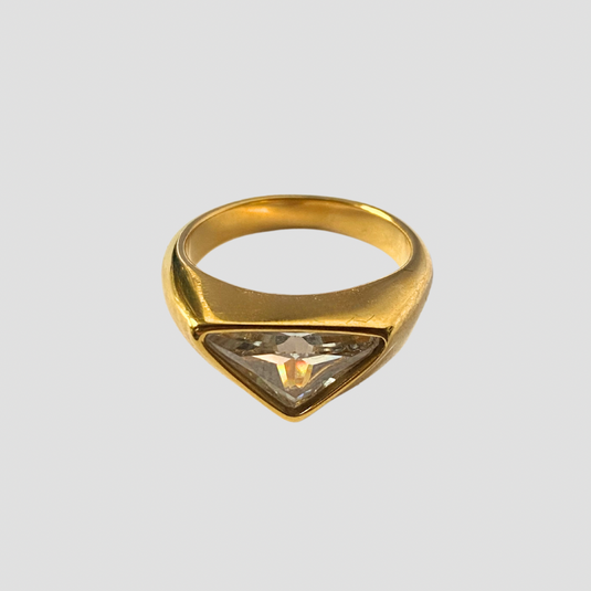 Triangle Gemstone 18k Gold Ring | GRISÉ NYC